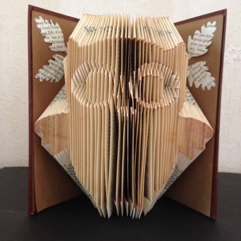 Baby Owl Book Folding Pattern. DIY gift to make your own folded book ...