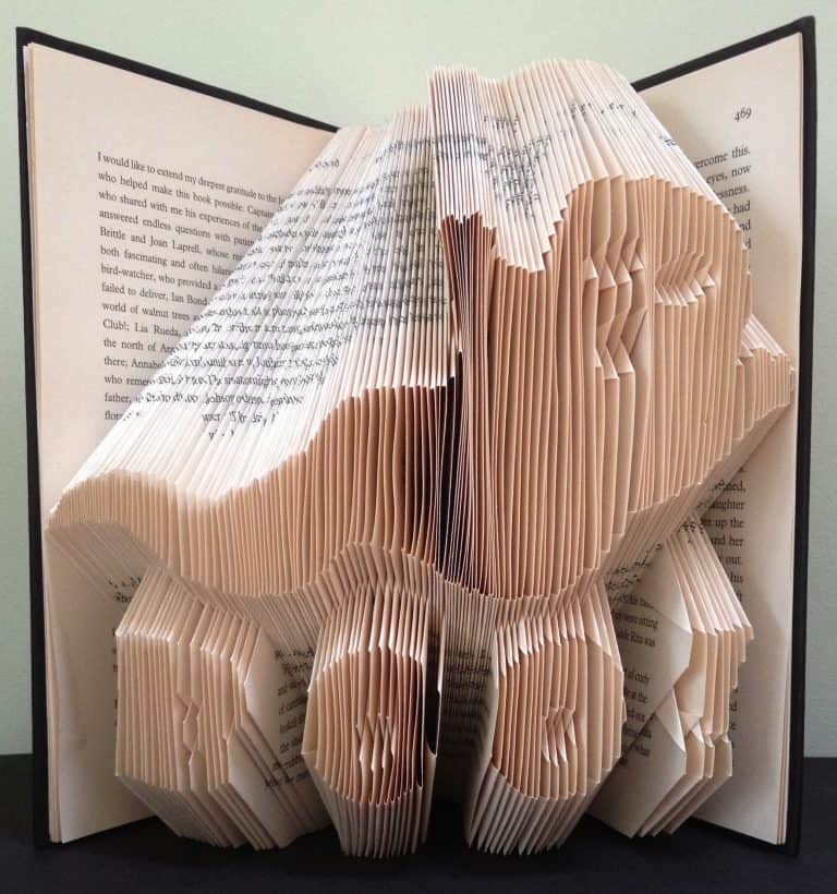 Halloween Ghost Book Folding Pattern. DIY gift to make your own folded ...