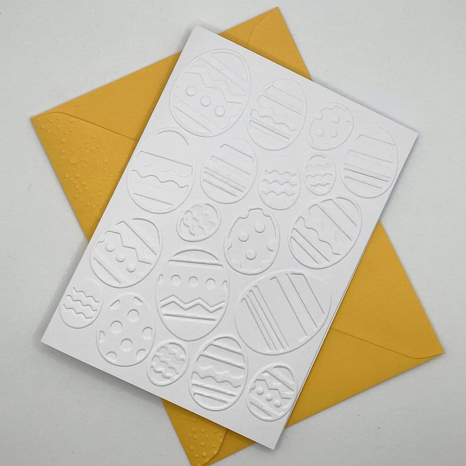 Easter Eggs Note Cards - Pack of 6 Blank Easter Cards by Looks Inviting