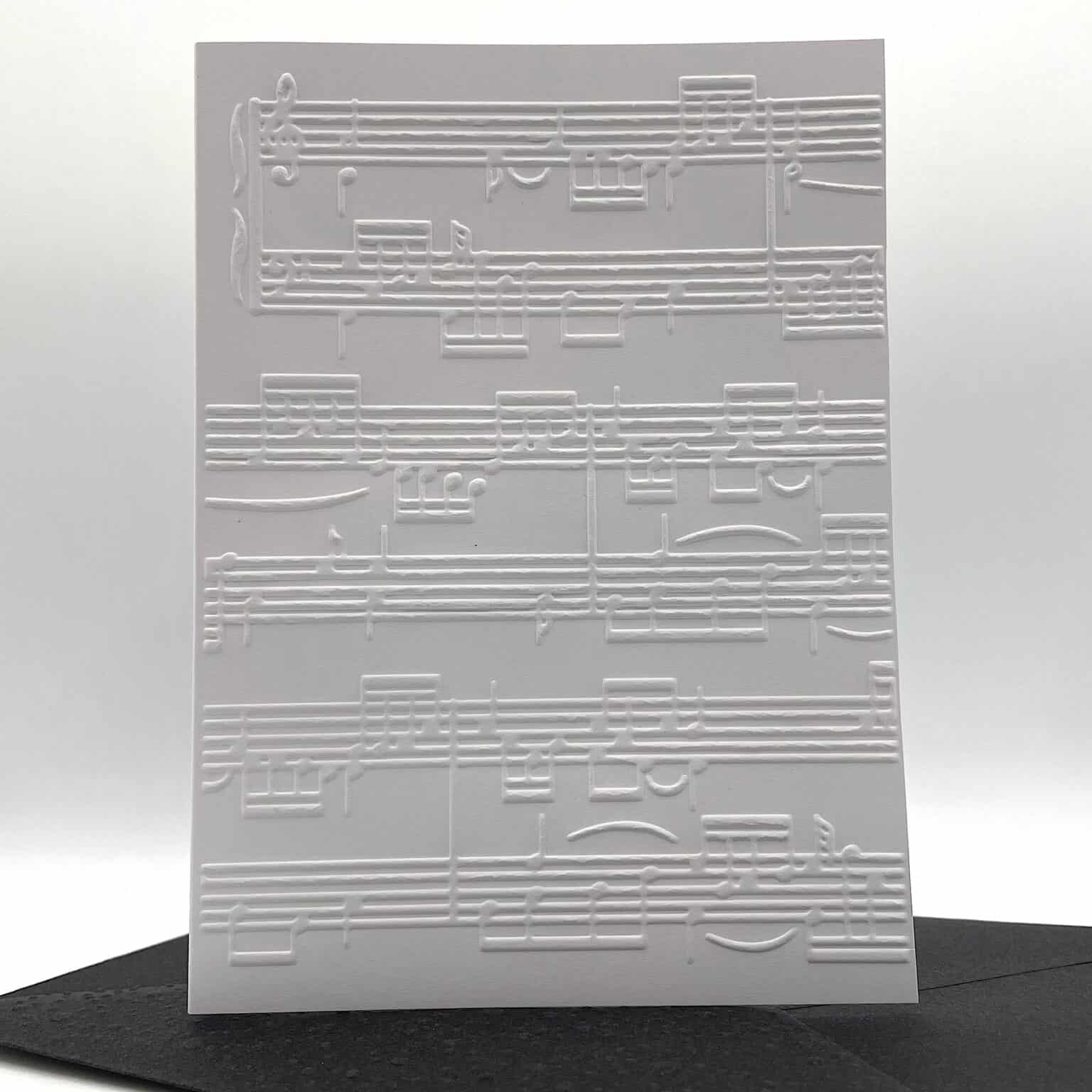 Sheet Music Note Cards - Pack of 6 White Blank Cards Perfect for a ...