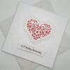 40th Wedding Anniversary Card with Paper Lace Heart - Free ...
