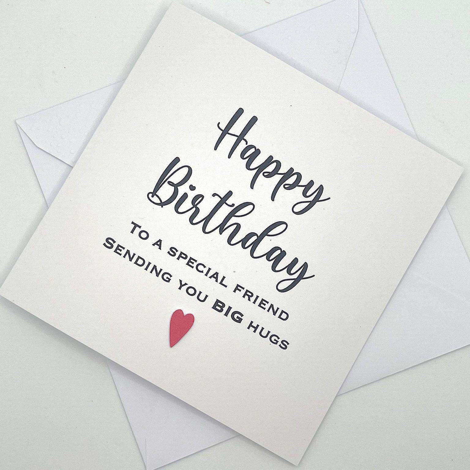 Friend Birthday Card. Sending You BIG Hugs by Looks Inviting