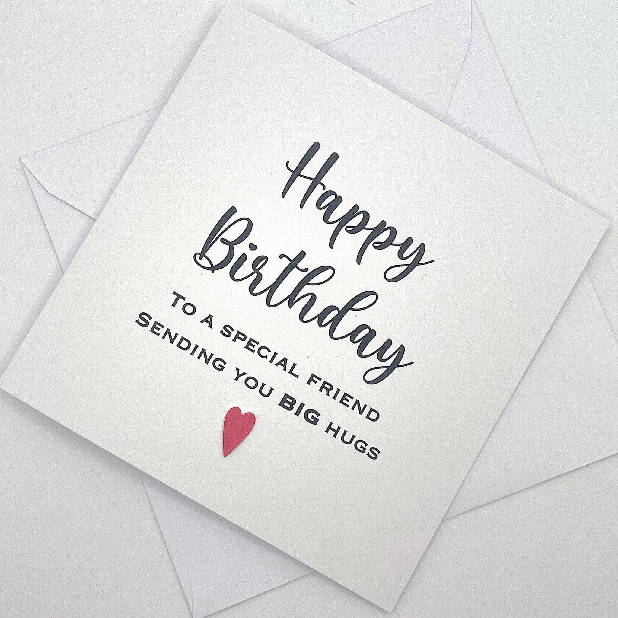 Friend Birthday Card. Sending You BIG Hugs by Looks Inviting