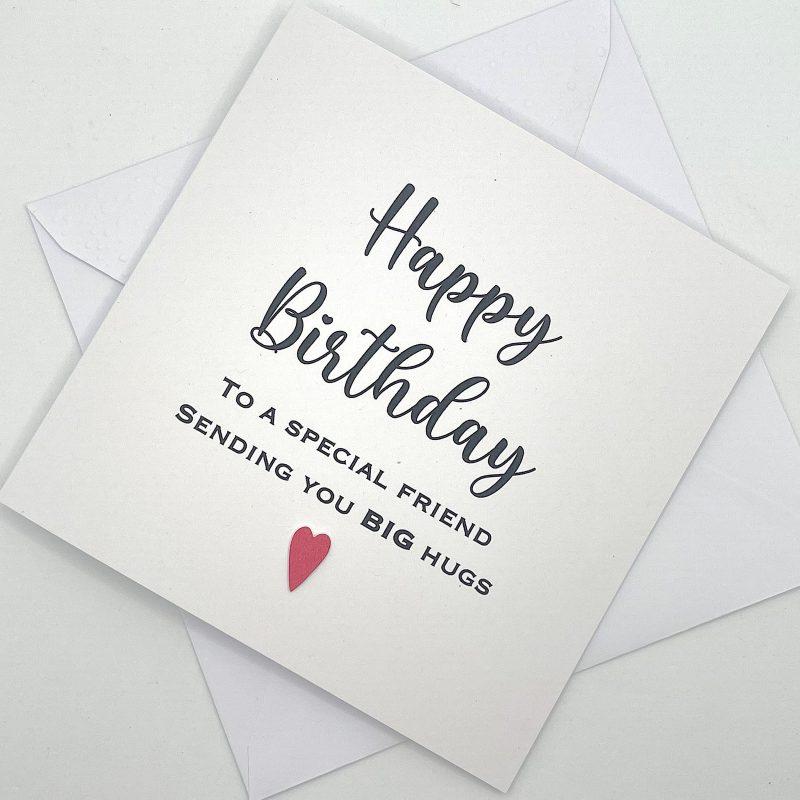 Friend Birthday Card. Sending You BIG Hugs by Looks Inviting