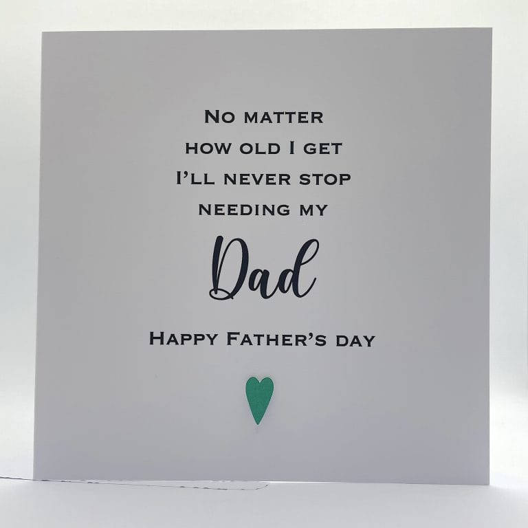 Father's Day Card. I'll Never Stop Needing my Dad by Looks Inviting